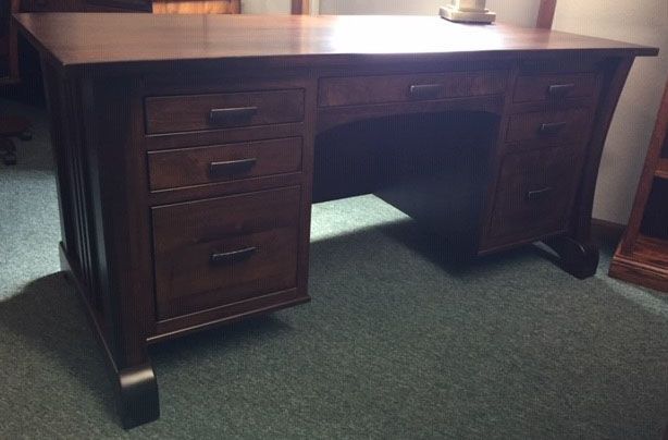 Harmony Executive Desk | Amish Solid Hardwood Executive Desk