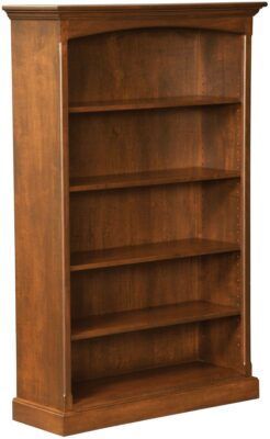 Brown Maple Traditional Bookcase | Amish Solid Hardwood Bookcase