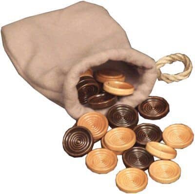 Wooden Checkers | Amish Solid Hardwood Wooden Checkers